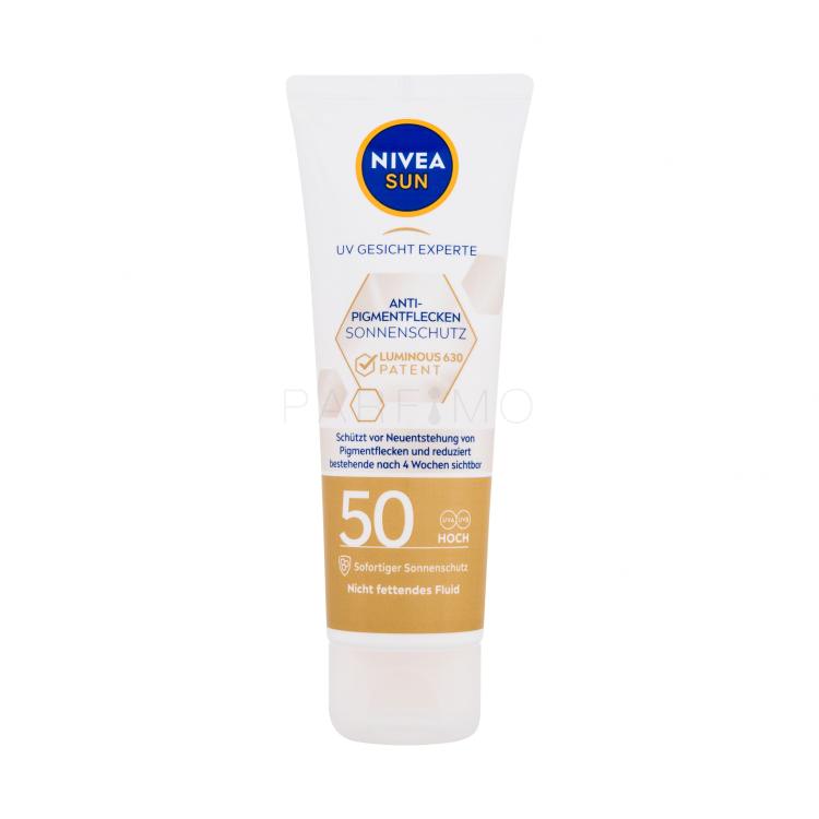 Nivea Sun Luminous 630 Face Sun Cream SPF 50 Sonnenschutz fürs Gesicht für Frauen 40 ml ...